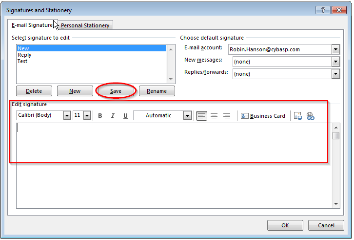 How to set-up your Outlook Signature – CyberlinkASP